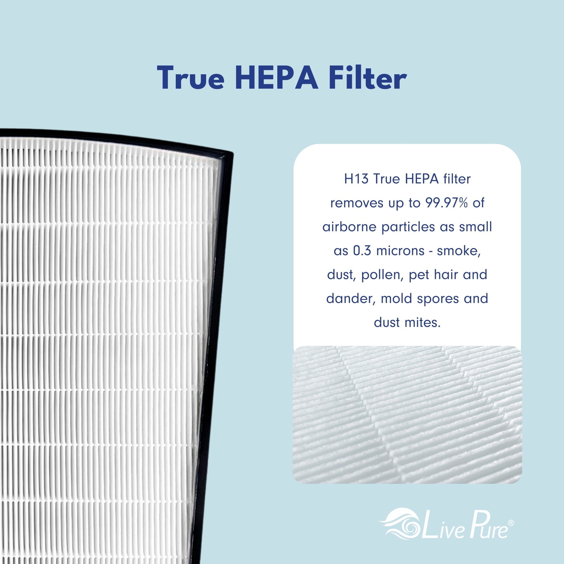 Bali LP-HF550 True HEPA Replacement Filter | LivePure